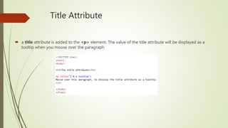 HTML Training Part1 | PPT