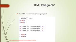 Html training part1 | PPT