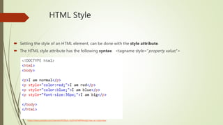 Html training part1 | PPT