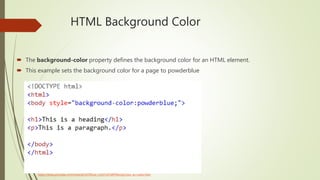 Html training part1 | PPT