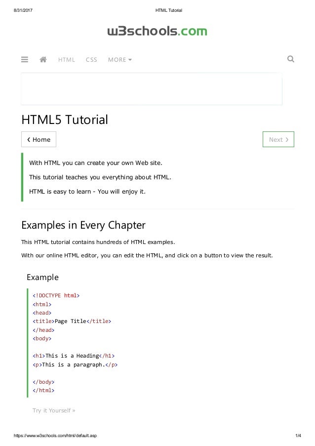 Html Tutorial