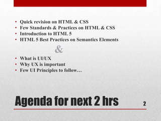 Html,CSS & UI/UX design | PPTX