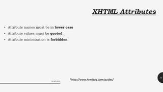 Html vs xhtml | PPTX