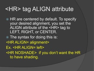 Html web designing background and rules | PPTX