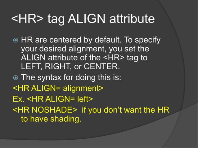 Html web designing background and rules | PPTX