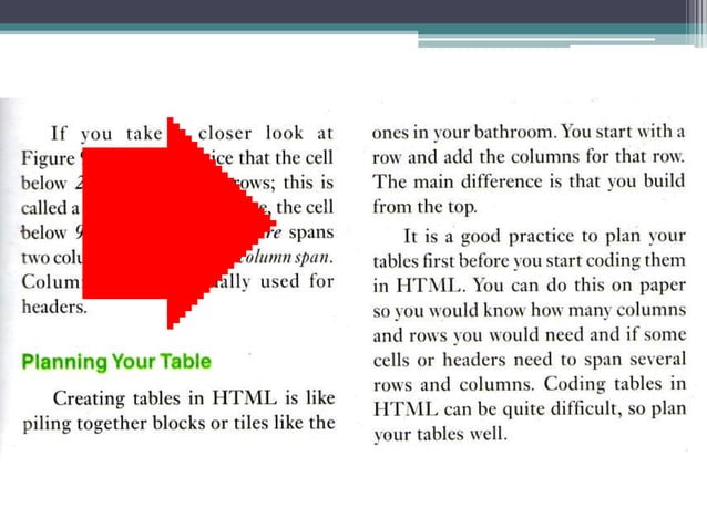 Html web designing using tables | PPTX | Web Design and HTML | Internet