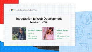 Introduction to Web Development - HTML | PPT
