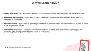 Introduction to Web Development - HTML | PPT