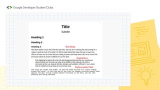 Introduction to Web Development - HTML | PPT