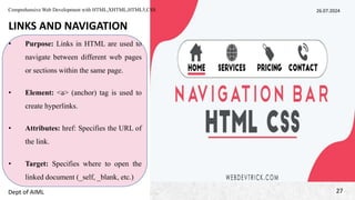 html work web development workshop pptx. | PPTX