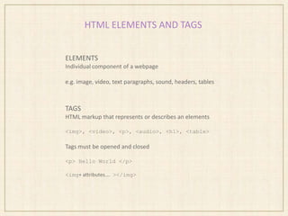 Html workshop 1 | PPT