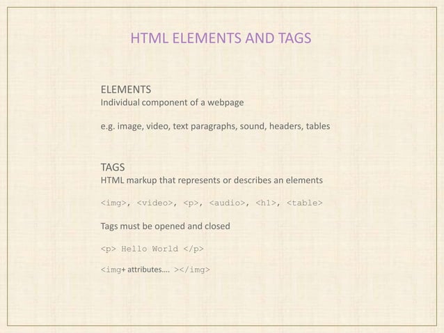 Html workshop 1 | PPT