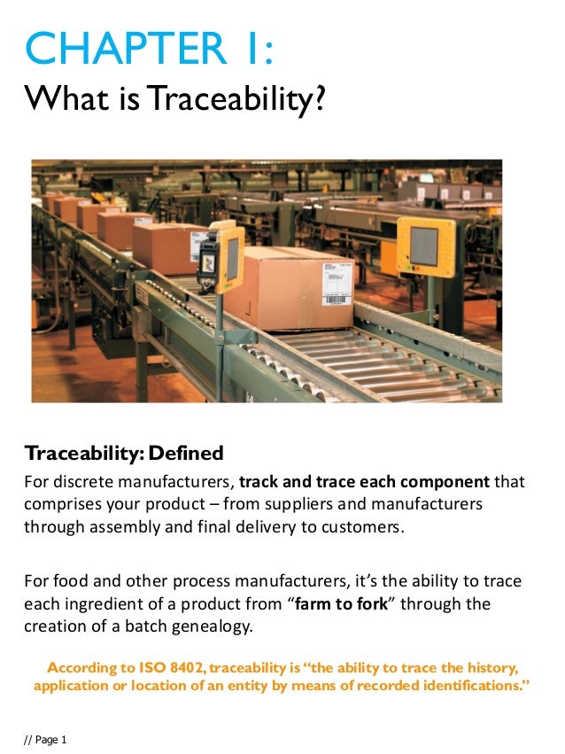 Traceability in Manufacturing
