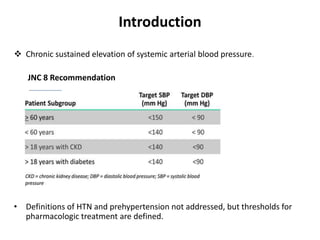Pharmacotherapy, Management of Hypertension, JNC 8 guidelines | PPT