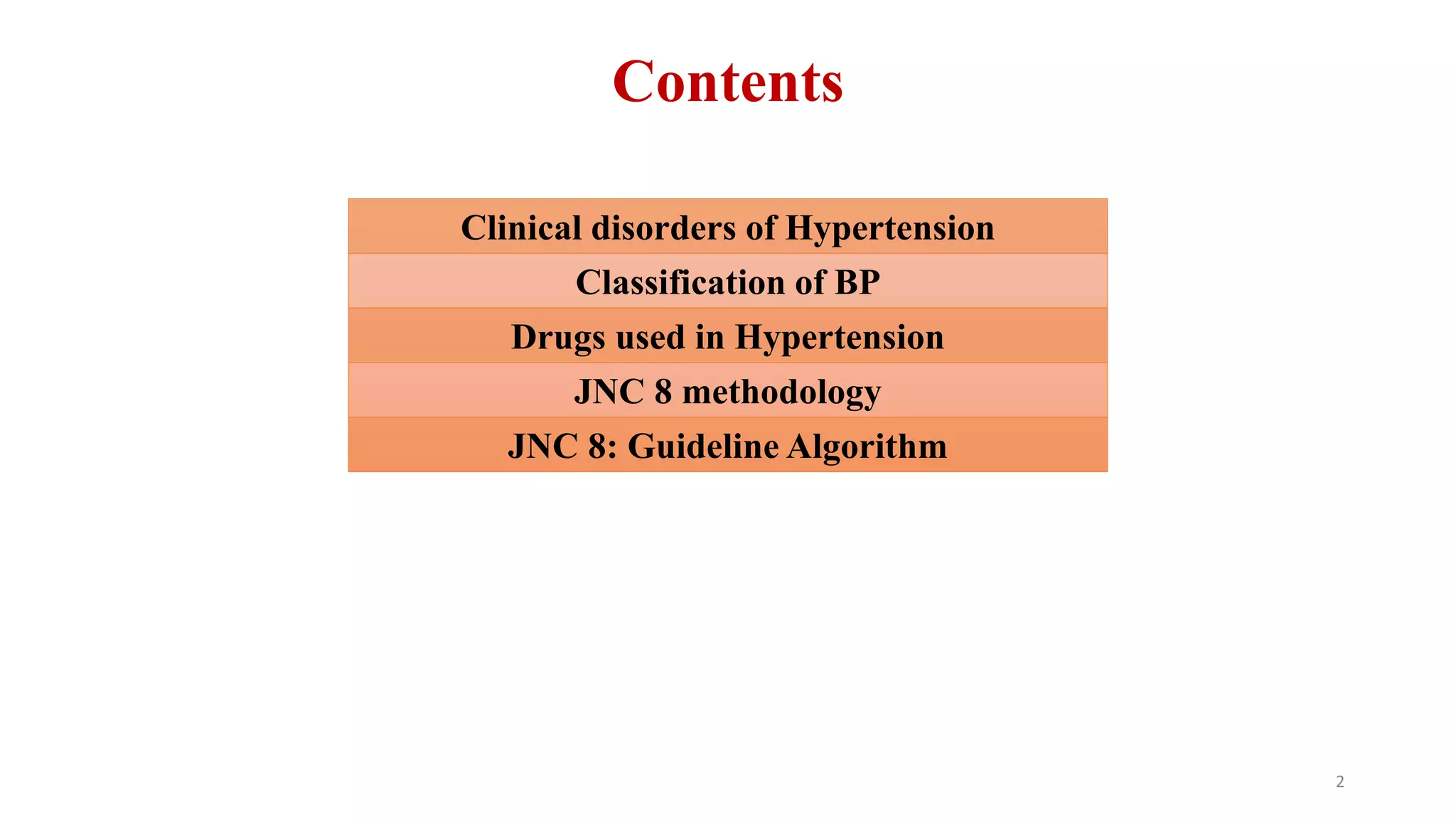 JNC 8 guideline to Management of Hypertension | PPTX