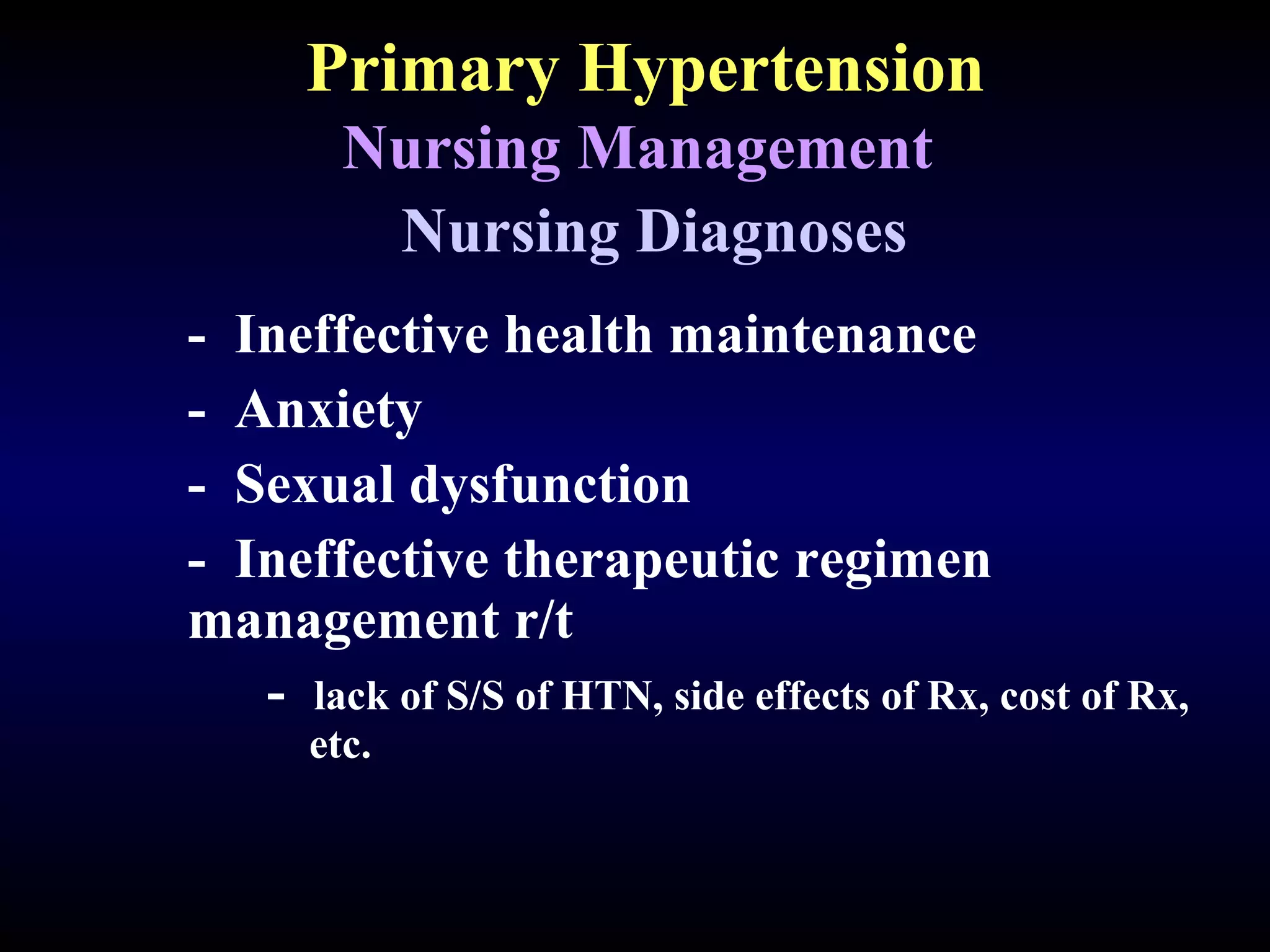 Hypertension Management | PPT