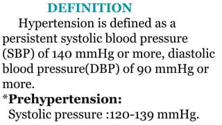 Hypertension ppt (COMMUNITY HEALTH NURSING) | PPTX