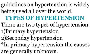 Hypertension ppt (COMMUNITY HEALTH NURSING) | PPTX