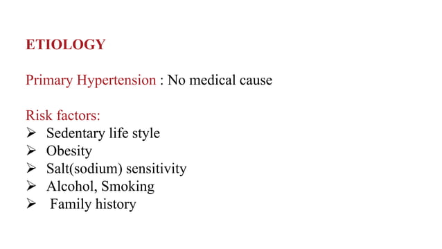 PATHOPHYSIOLOGY OF HYPERTENSION AND MANAGEMENT | PPTX | Endocrine and ...