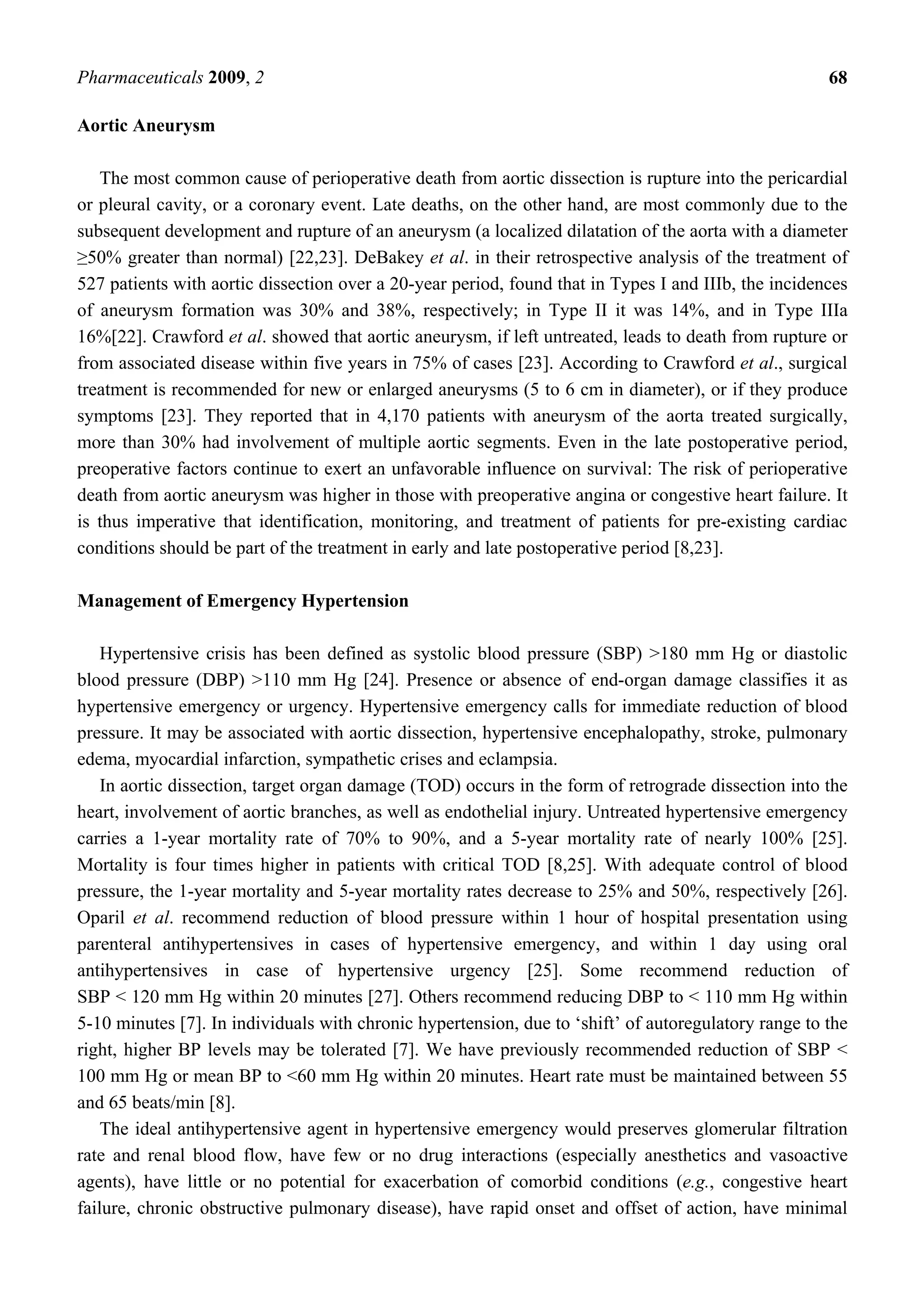 H T N Emergency In Aortic Aneurysm | PDF
