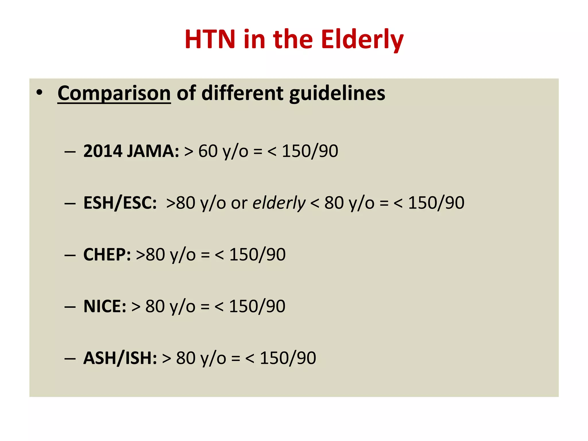 Overview of Guidelines in the Management of Hypertension | PPTX