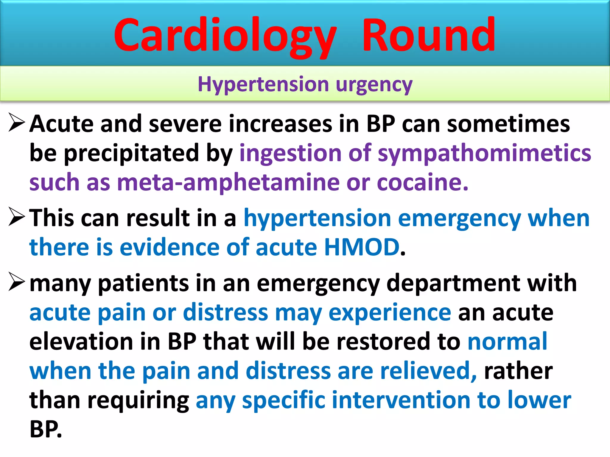 Hypertensive emergency and urgency | PPSX