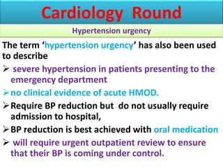 Hypertensive emergency and urgency | PPSX