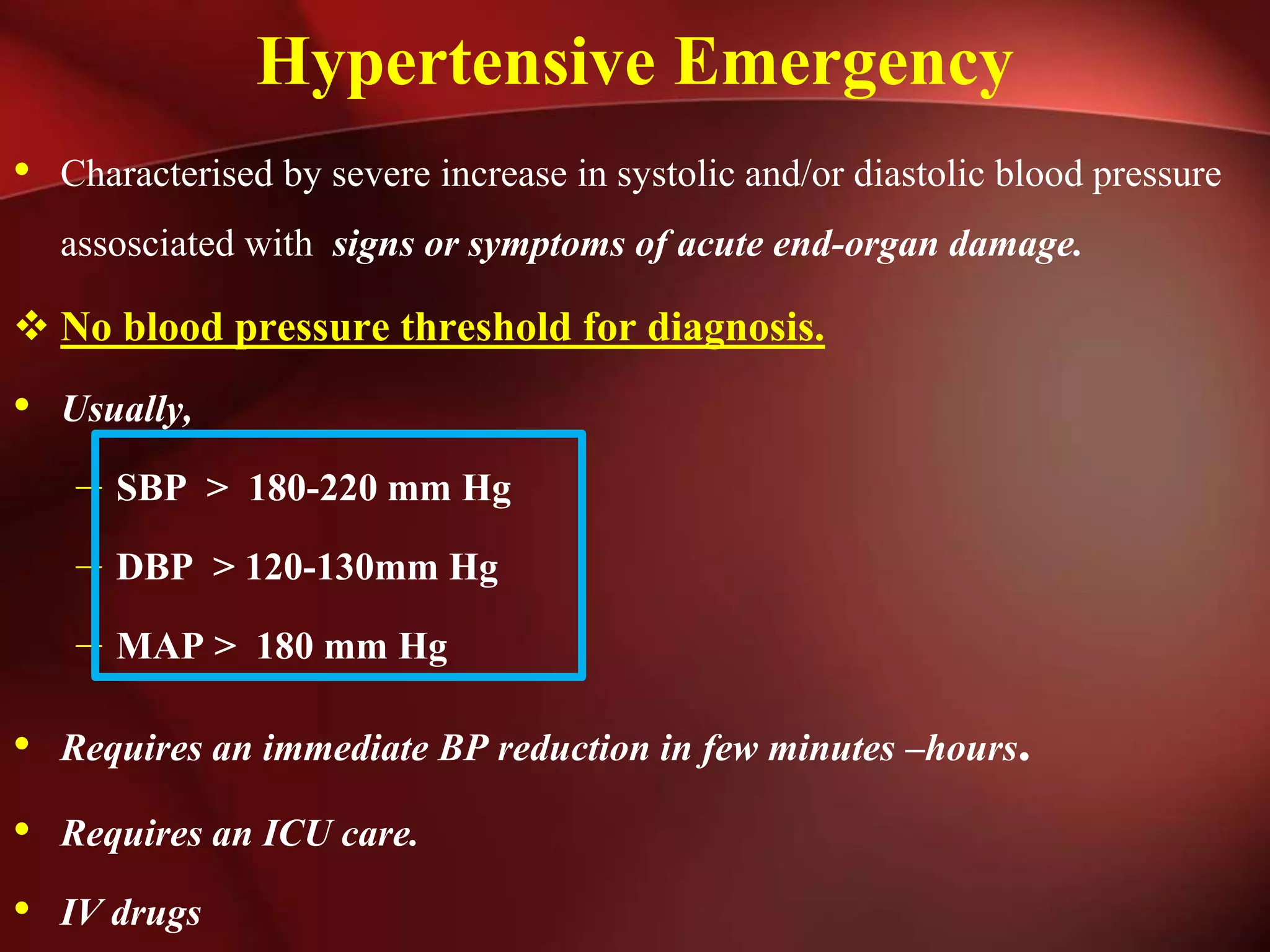HTN EMERGENCIES AND URGENCIES | PPTX