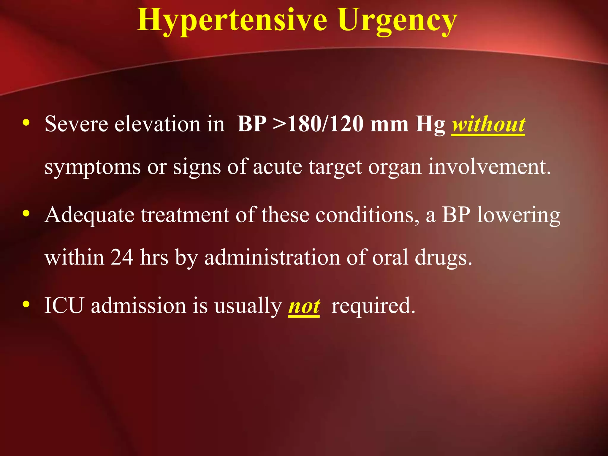HTN EMERGENCIES AND URGENCIES | PPTX