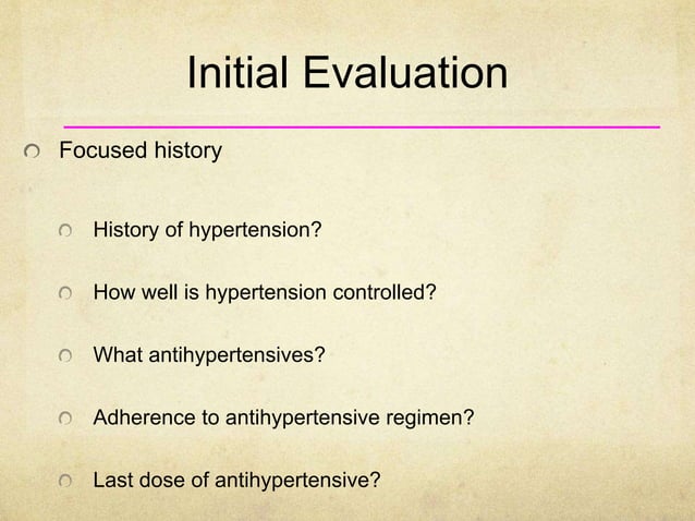 HYPERTENSION EMERGENCY & URGENCY | PPTX | Heart and Cardiovascular ...