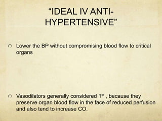 HYPERTENSION EMERGENCY & URGENCY | PPTX