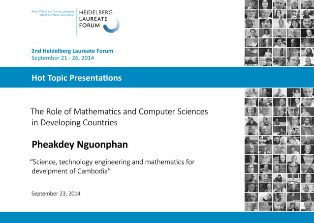 2nd HLF 2014 - Hot Topic Presentation: Pheakdey Nguonphan | PPT