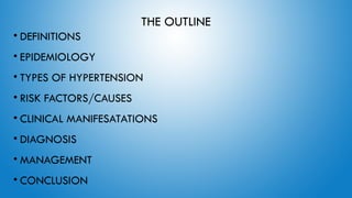 Hypertension in pediatrics brief power points | PPTX