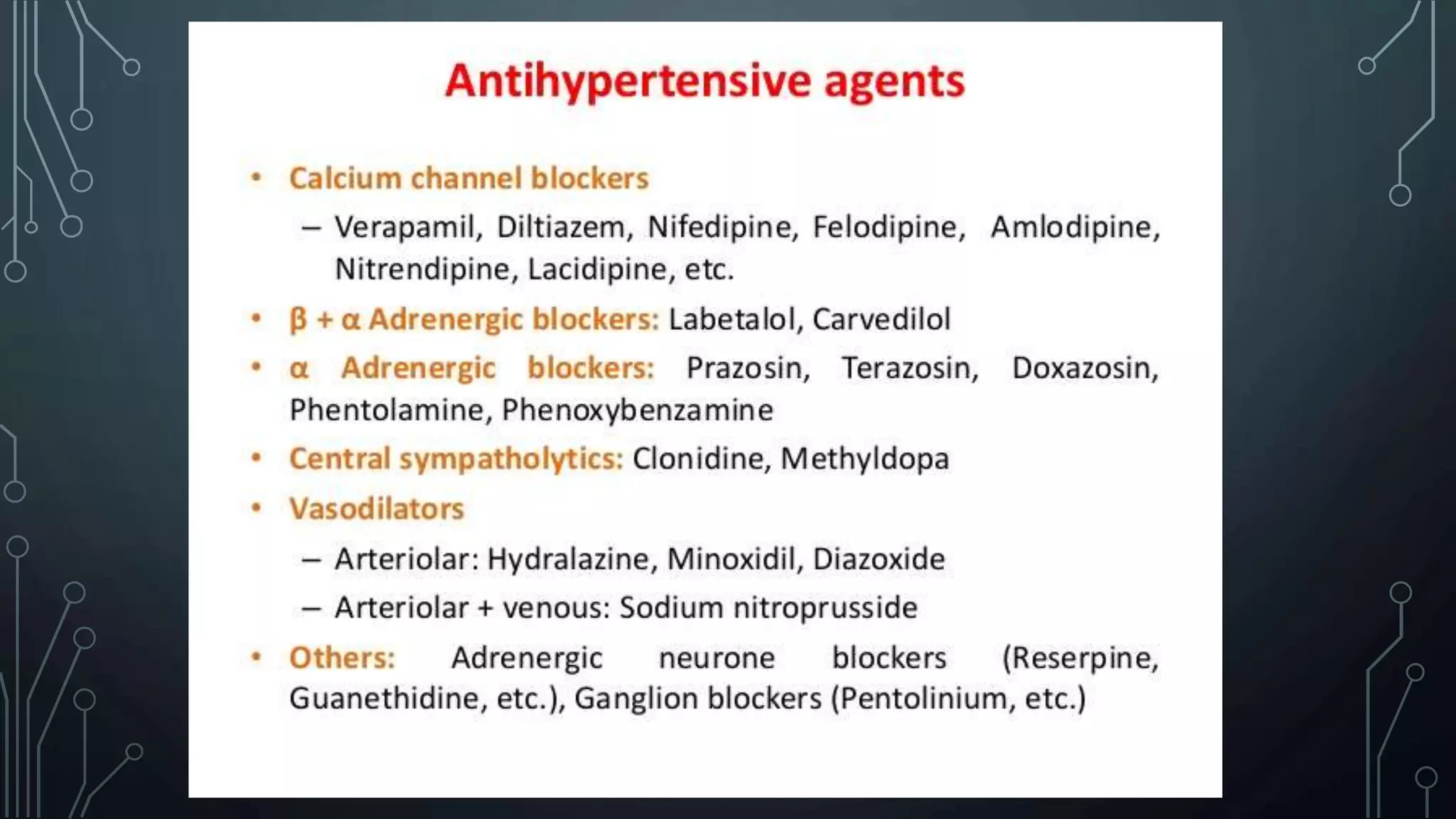 Hypertension and Antihypertensive drugs - Diuretics and RAS inhibitors ...
