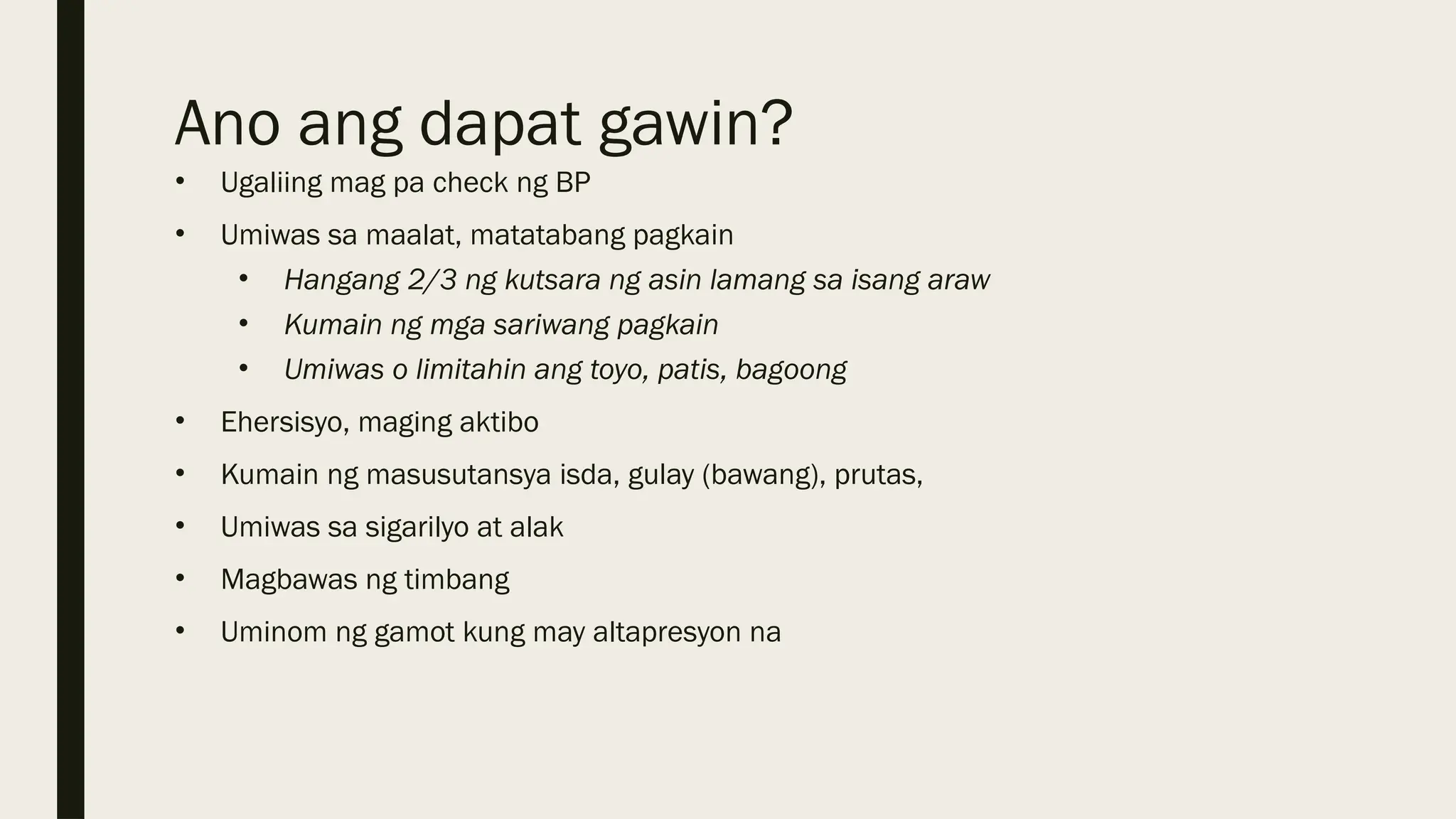 Altapresyon o high blood. Nakapagbibigay ng relasyon sa hindi maayos na ...