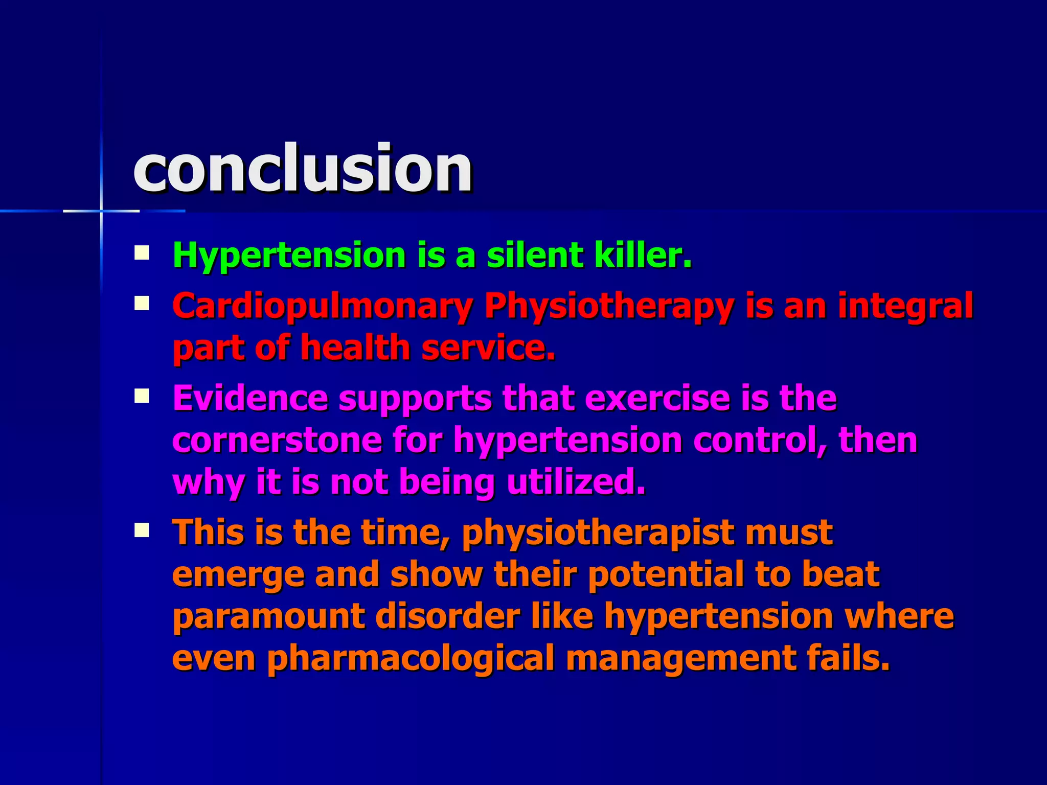 ppt.Hypertension and Exercise | PPT