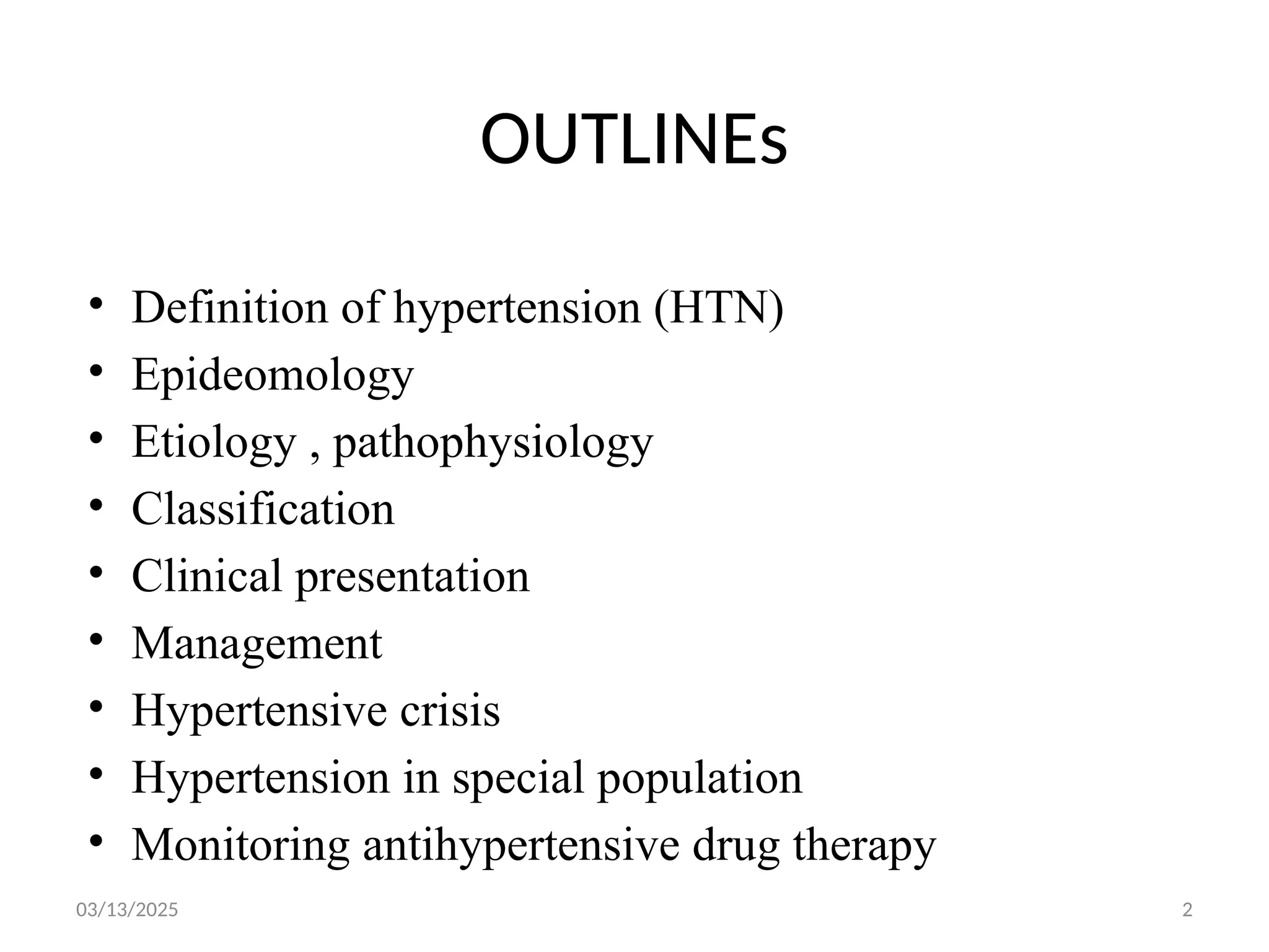 HTN updated power point presentation ppt | PPTX