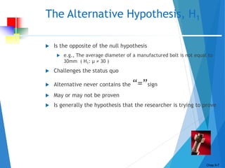 Hypothesis Test _One-sample t-test, Z-test, Proportion Z-test | PPTX