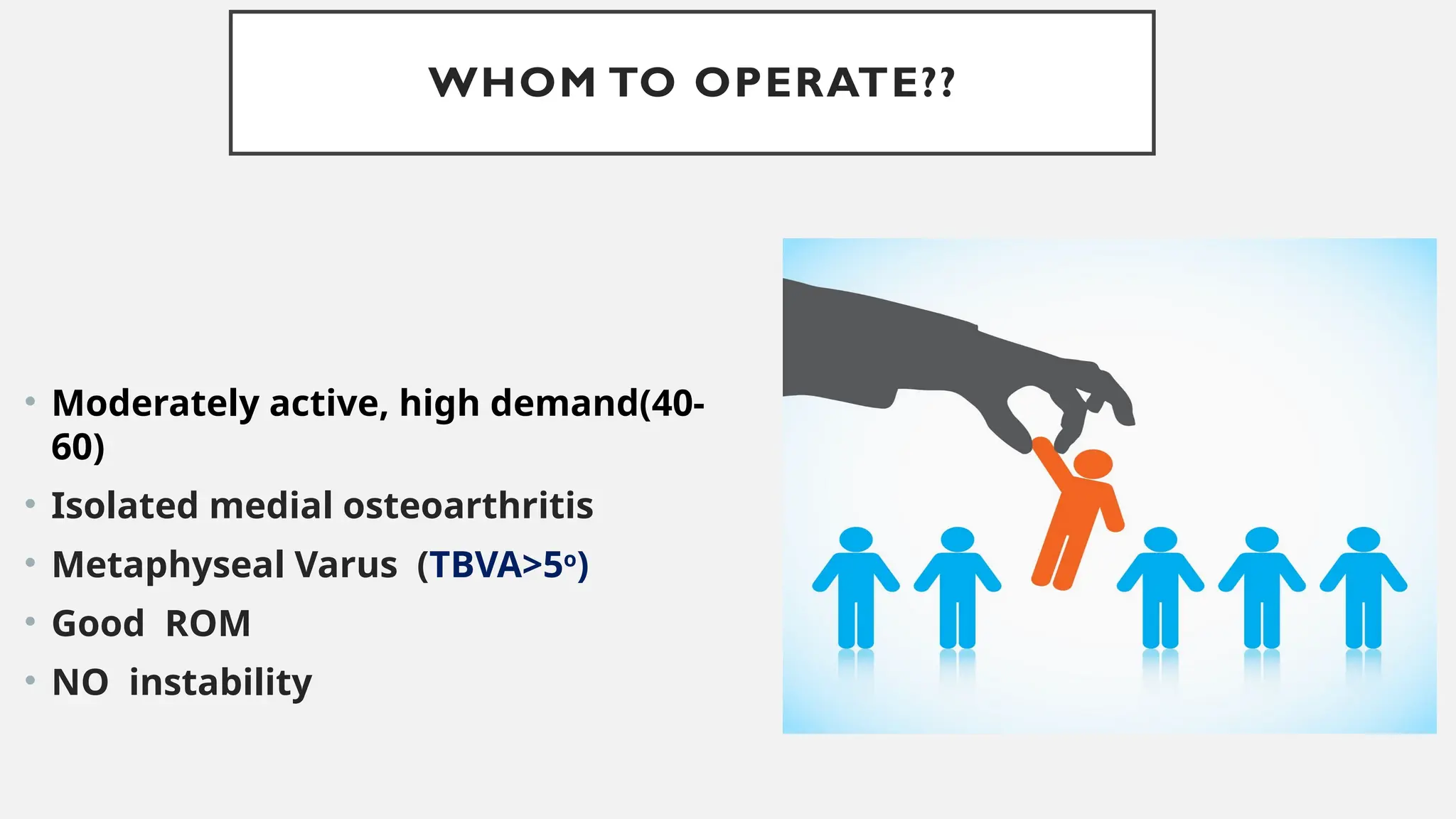 High Tibial Osteotomy is done for treating osteoarthritis confined to ...