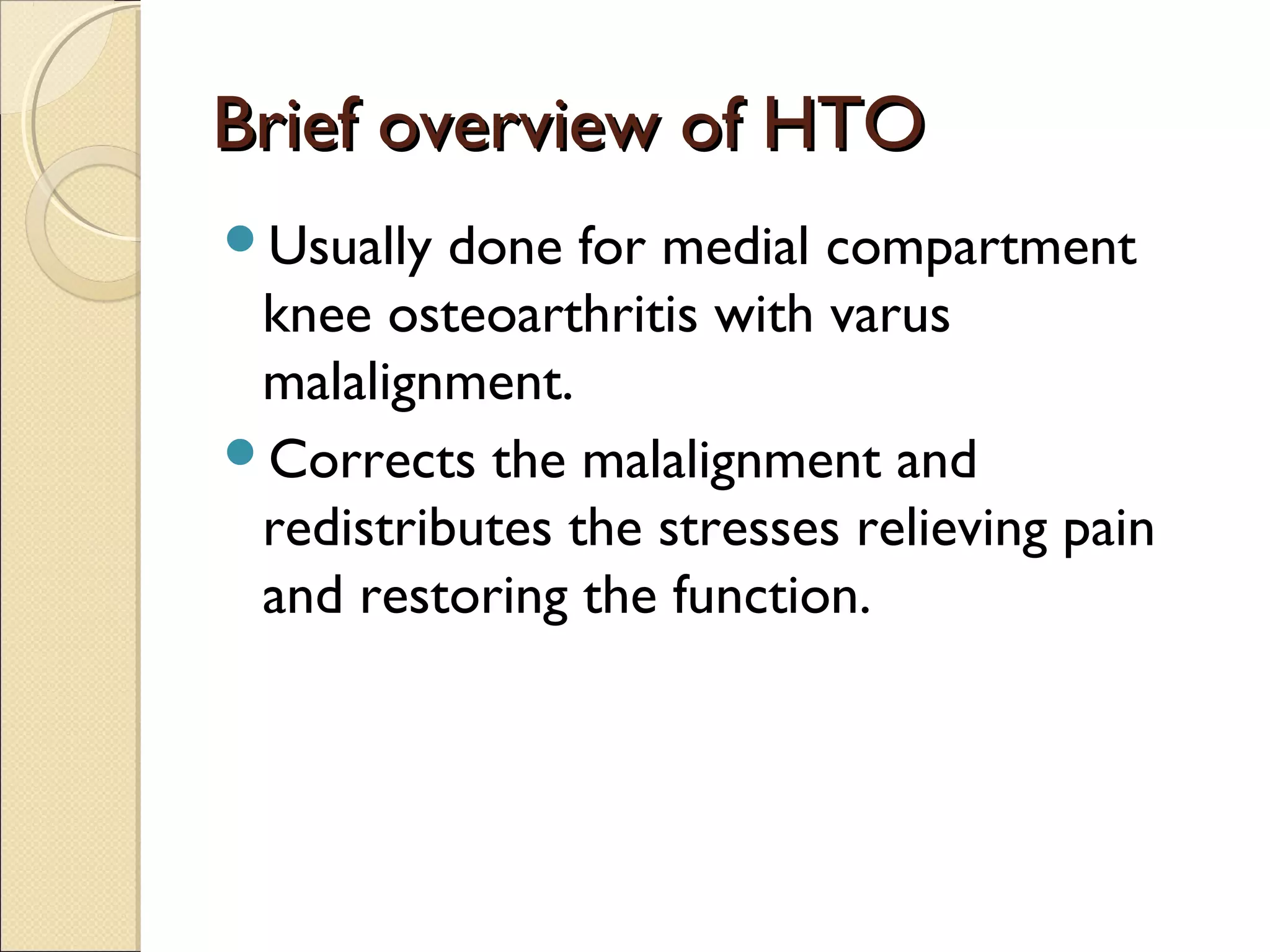 Current Concepts in High Tibial osteotomy and Unicondylar knee ...