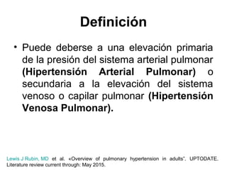 Hipertensión Pulmonar | PPT
