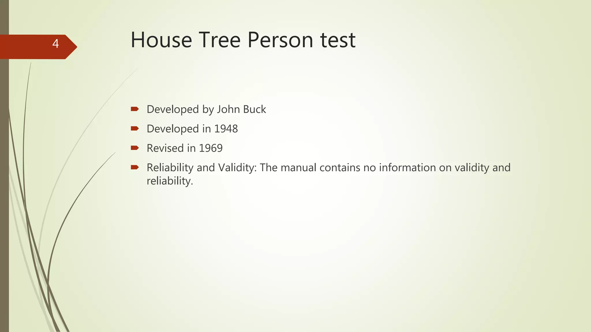 House tree person test | PPTX