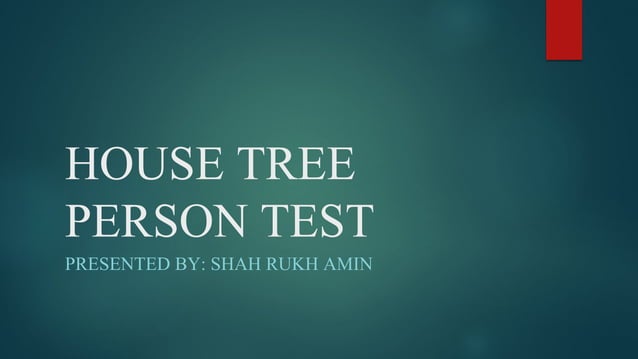 House Tree Person Test Interpretation 1234 | PDF