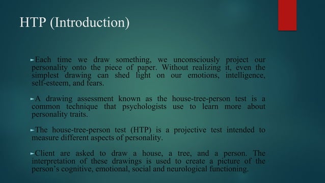 House Tree Person Test Interpretation 1234 | PDF
