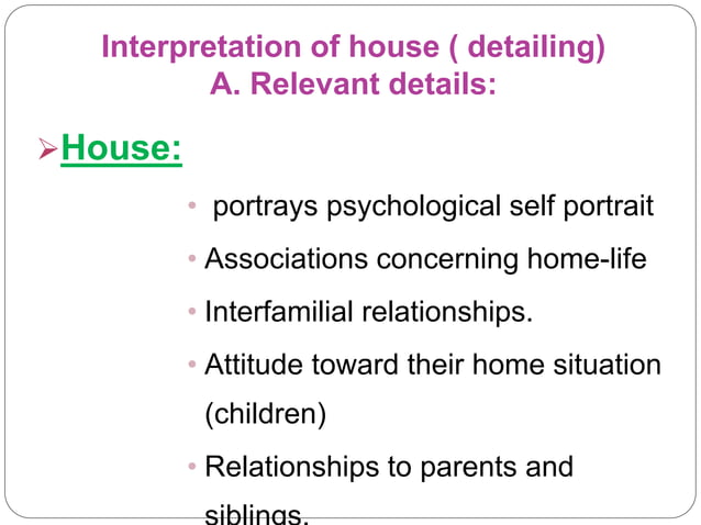 house tree person test a psychological test.pptx | Drawing and ...