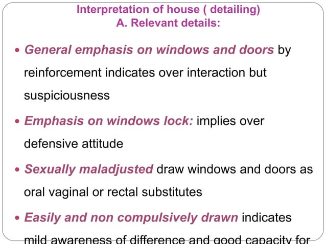 house tree person test a psychological test.pptx | Drawing and ...