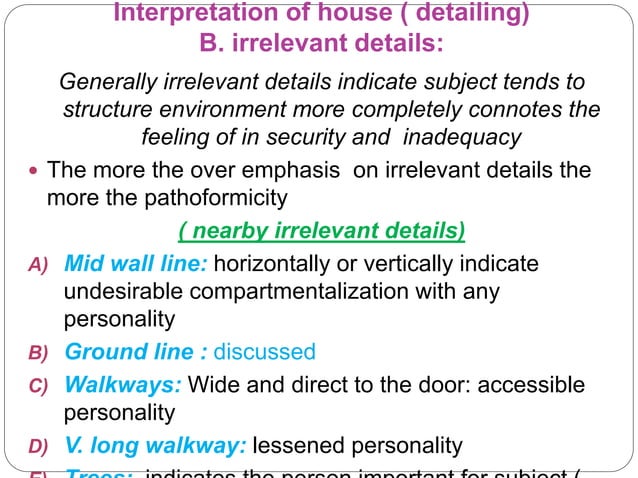 house tree person test a psychological test.pptx | Drawing and ...