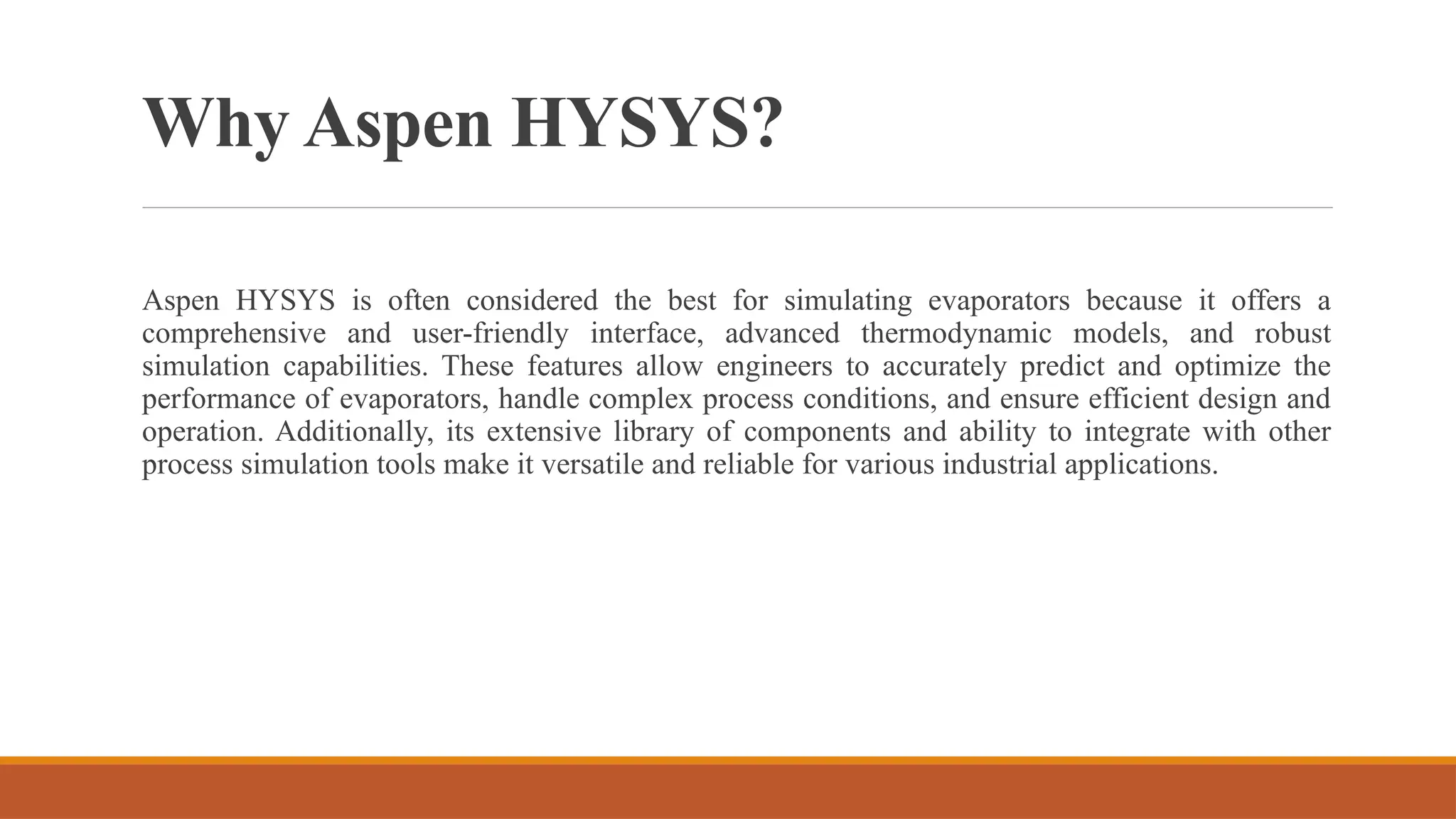 heat transfer simulation of evaporator on aspen | PPTX
