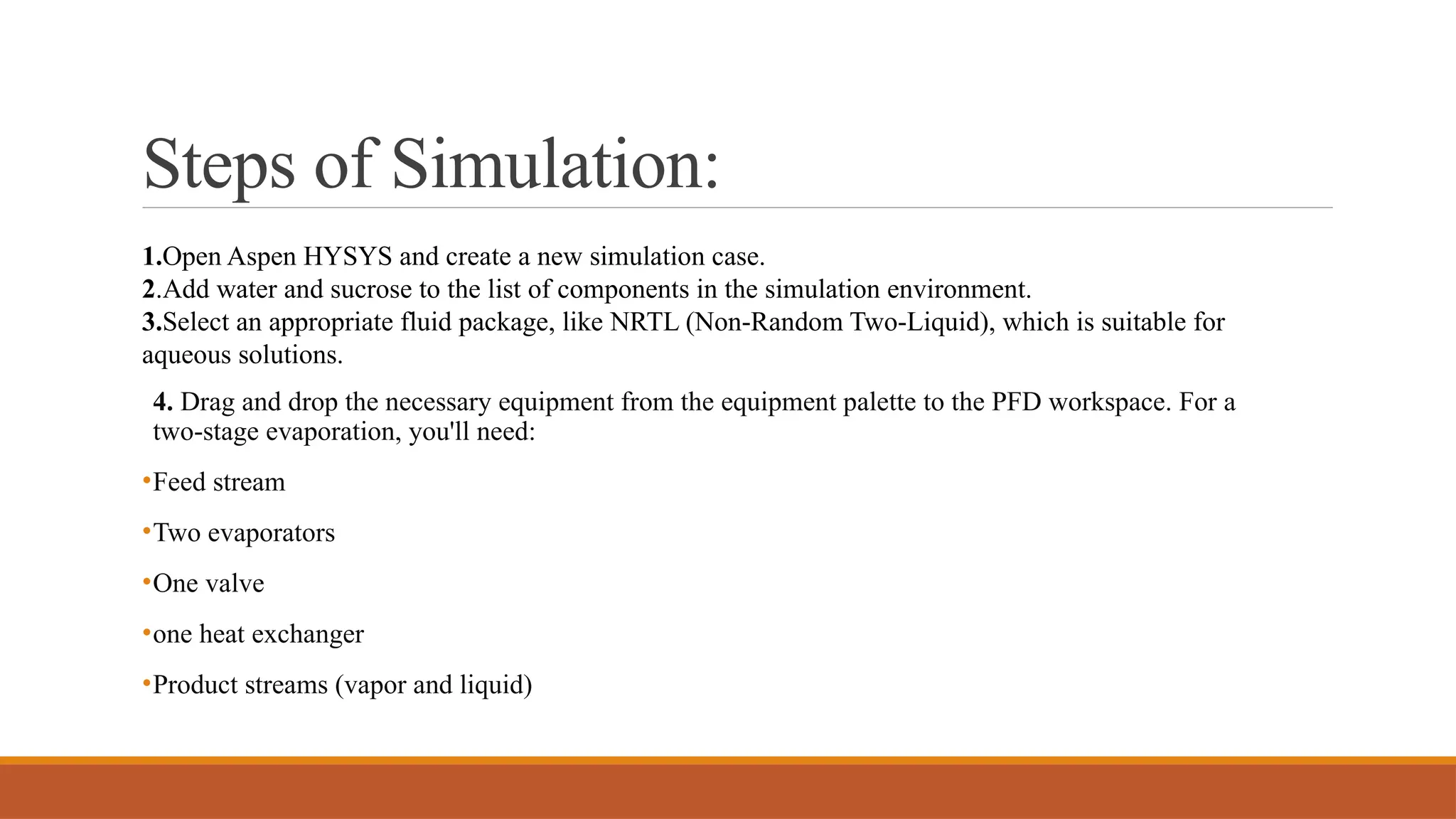 heat transfer simulation of evaporator on aspen | PPTX