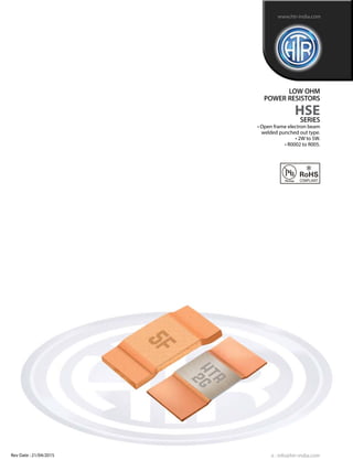 HSE - Low OHM Power Resistors | PDF